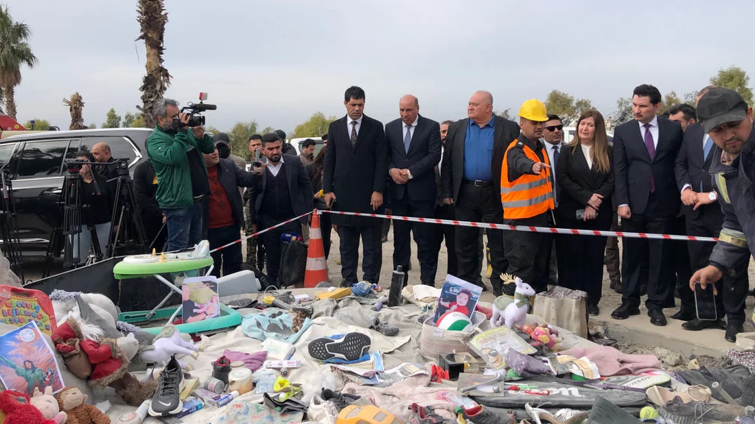 Erbil: Iraqi parliamentary delegation visits the site of the Iranian ...